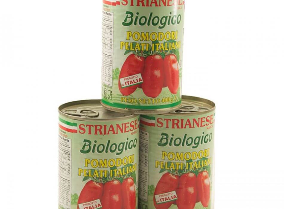 Strianese Organic Whole Tomatoes, Case of 24, 14 oz cans - Mugnaini